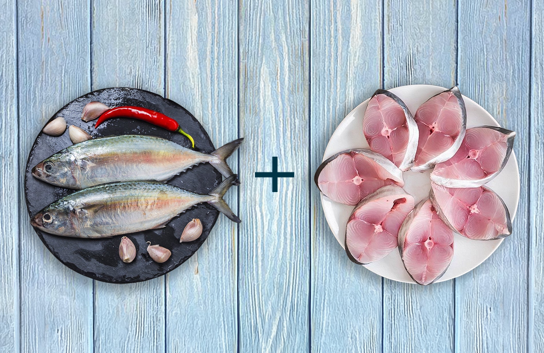 Order Surmai Curry Cut 500g & Mackerel 500g Combo Online