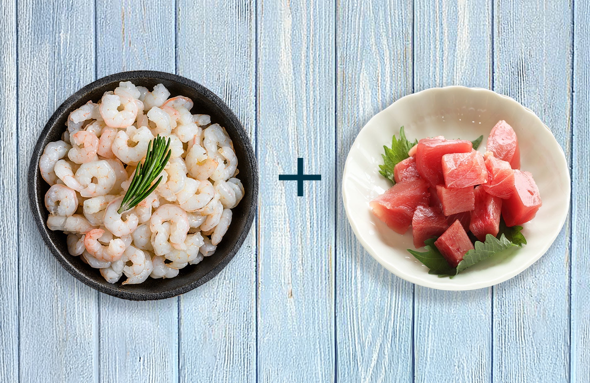 Buy Seafood Combo: Tuna Cubes 500g + Frozen Prawns 300g